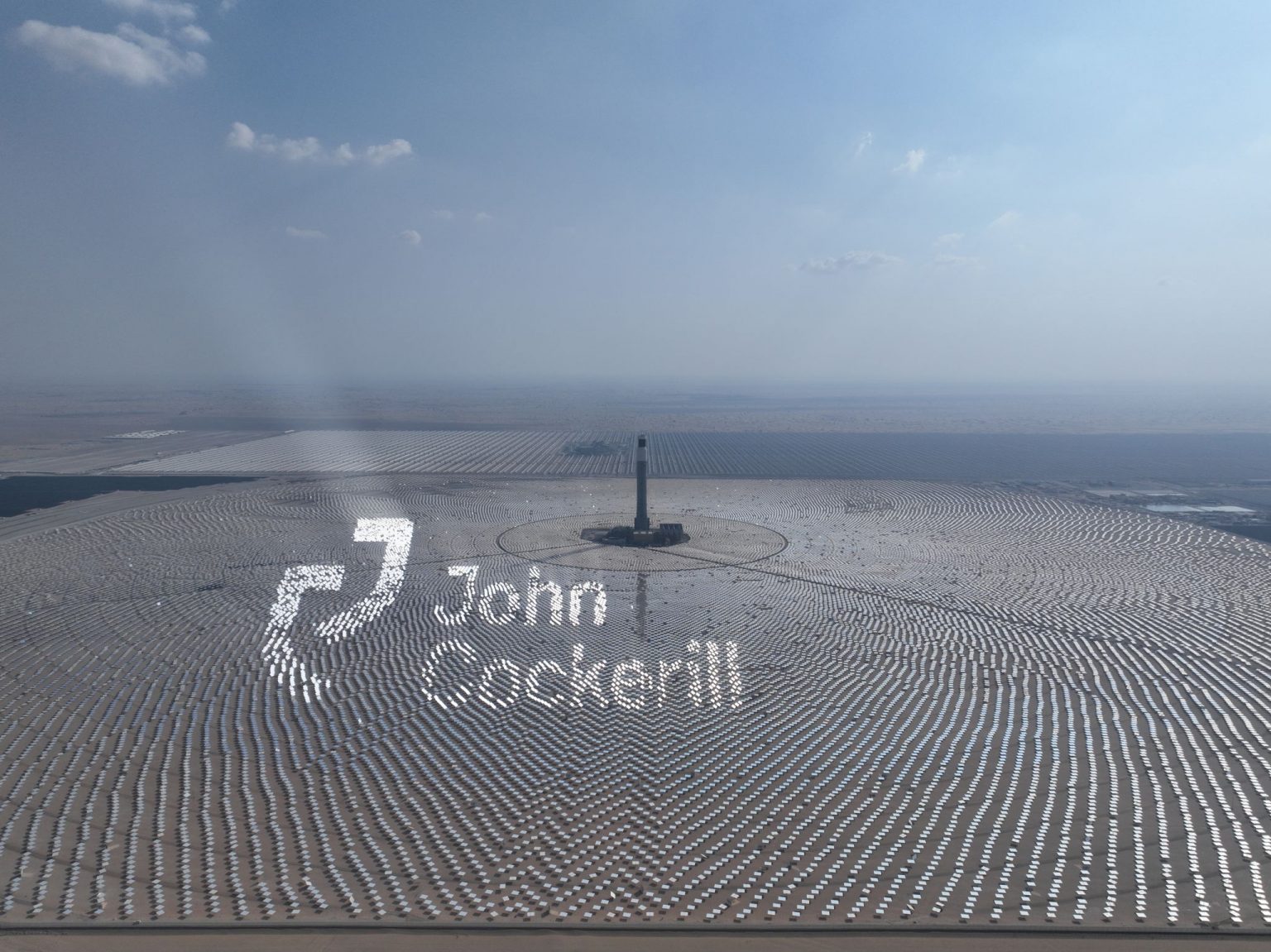 Commissioning of DEWA's Mohammed bin Rashid Al Maktoum Solar Park (Dubai), equipped with a John ...