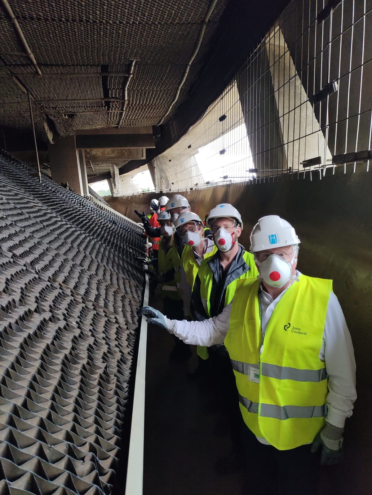 Visiting a John Cockerill Hamon cooling tower at the Belleville nuclear ...