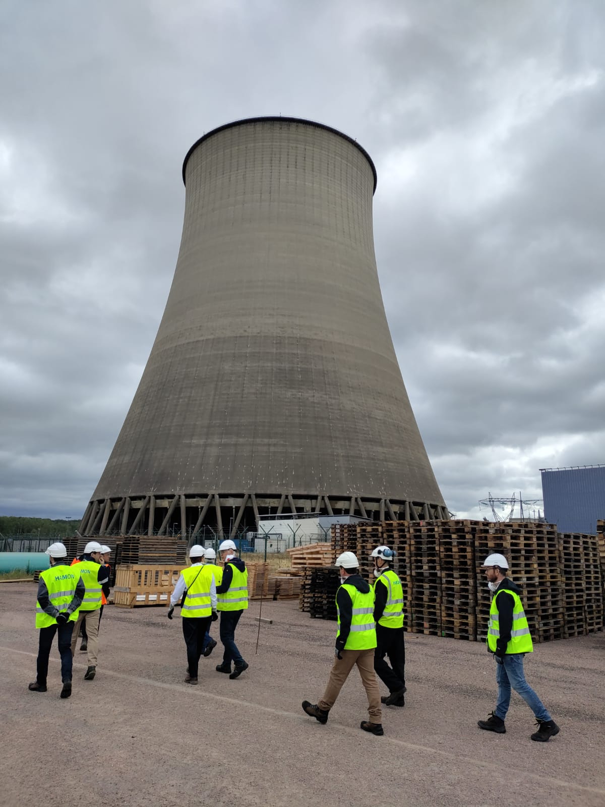 Visiting a John Cockerill Hamon cooling tower at the Belleville nuclear ...