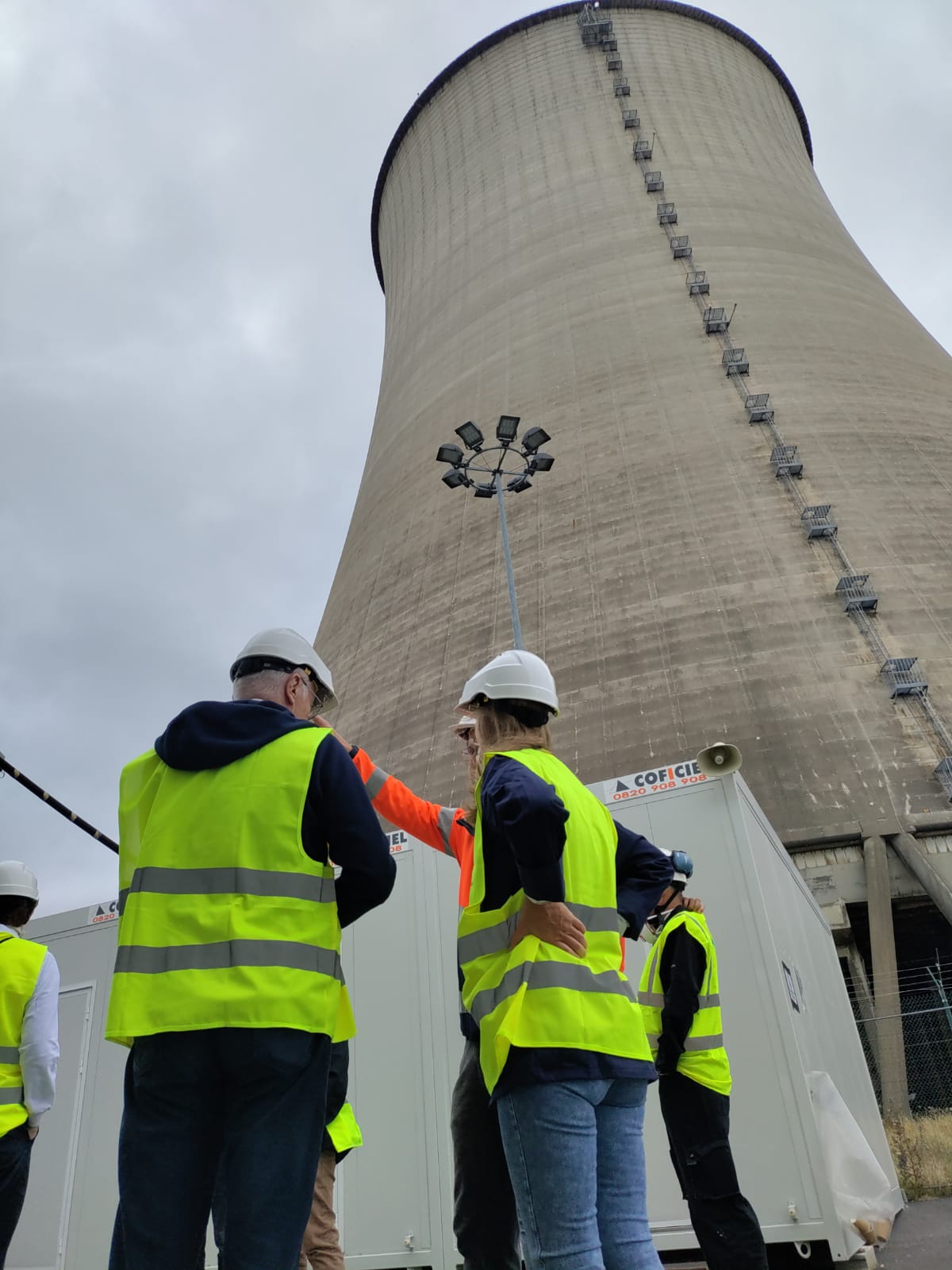 Visiting a John Cockerill Hamon cooling tower at the Belleville nuclear ...