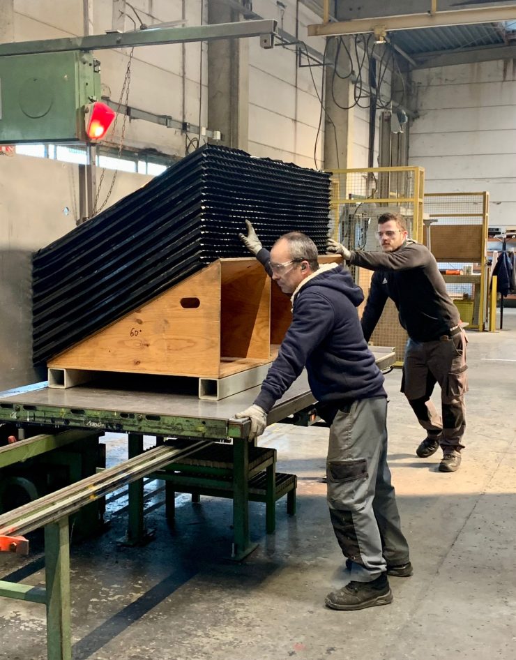 John Cockerill manufactures fill packs for the Hamon cooling towers